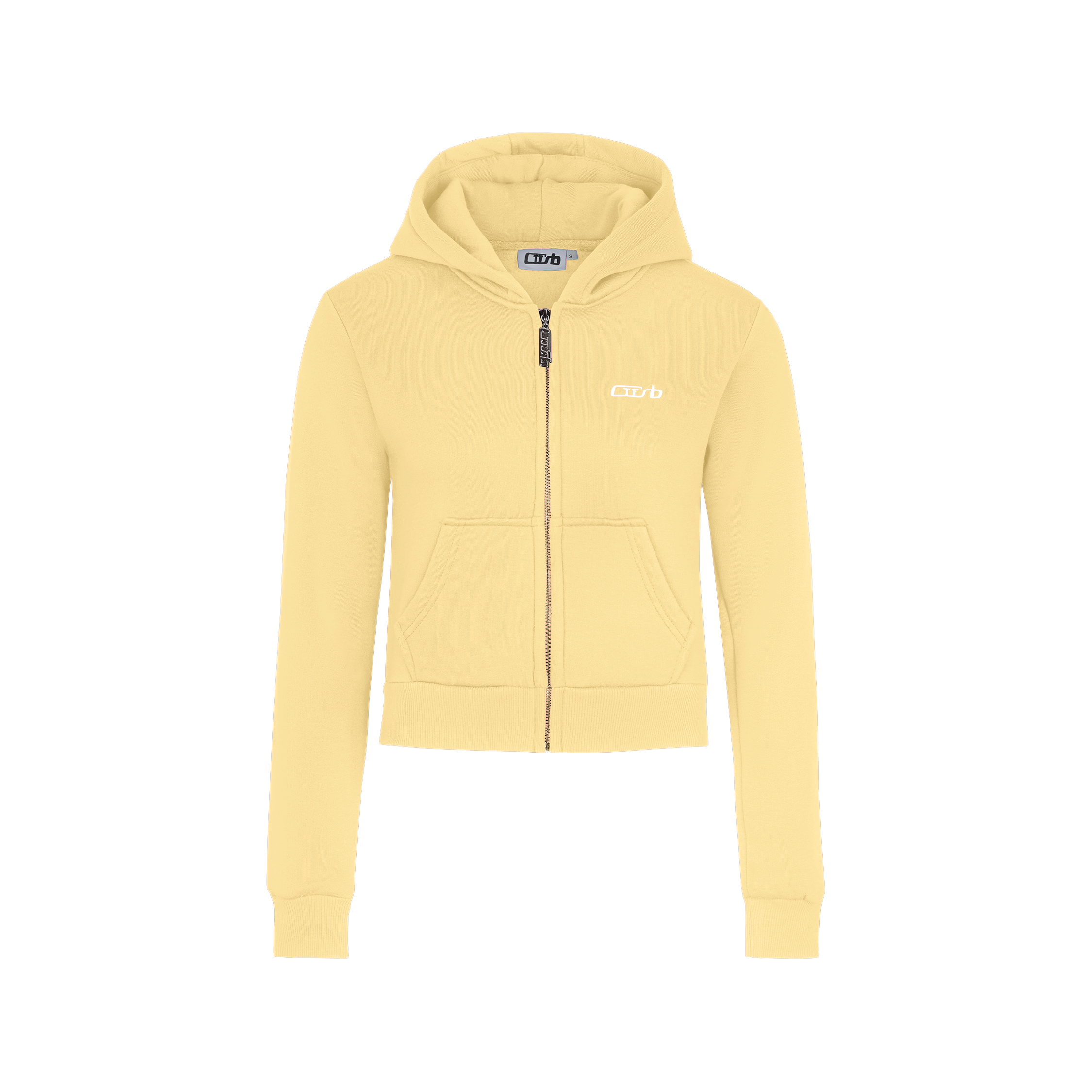 CROPPED ZIP UP BUTTER YELLOW – cusbclo